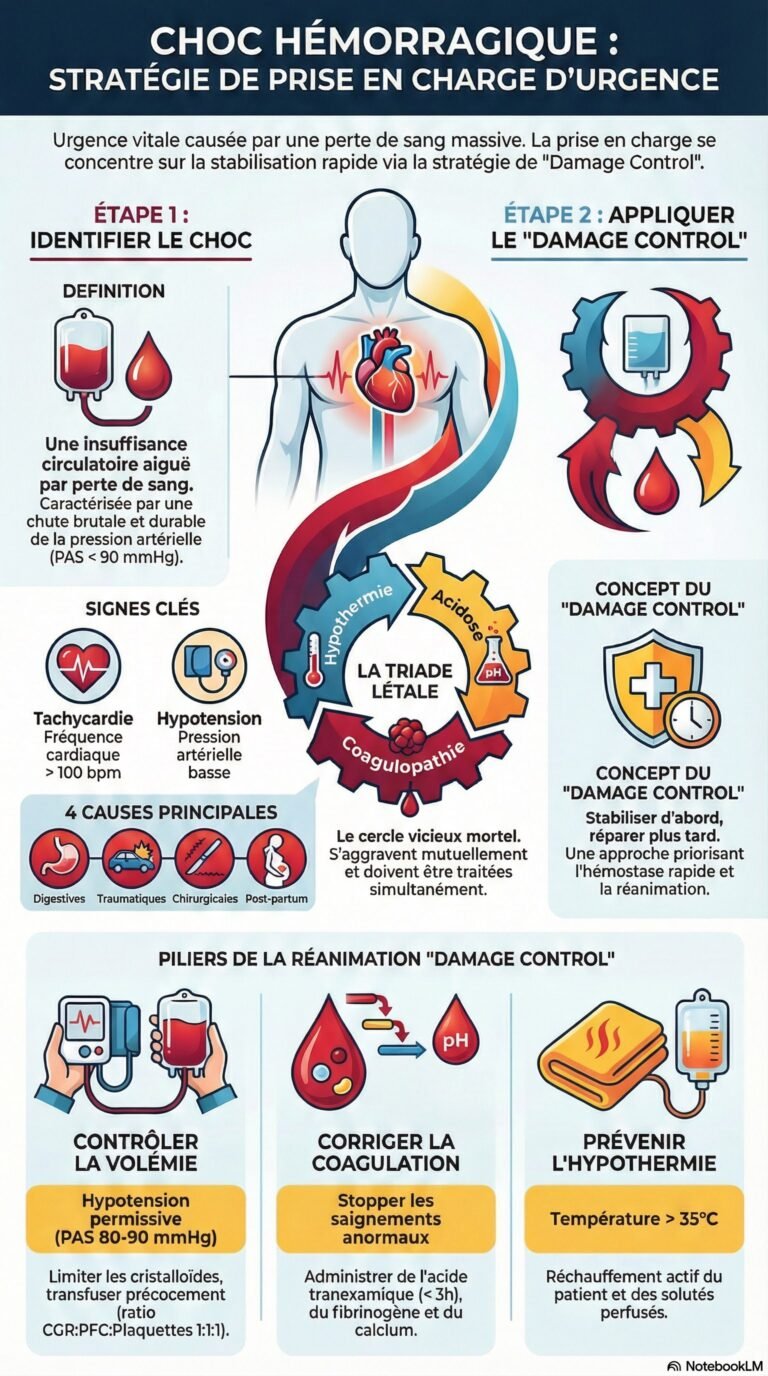 Choc hémorragique et damage control médico-chirurgical